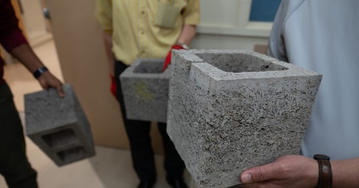 Repurposing treated timber for sustainable construction material