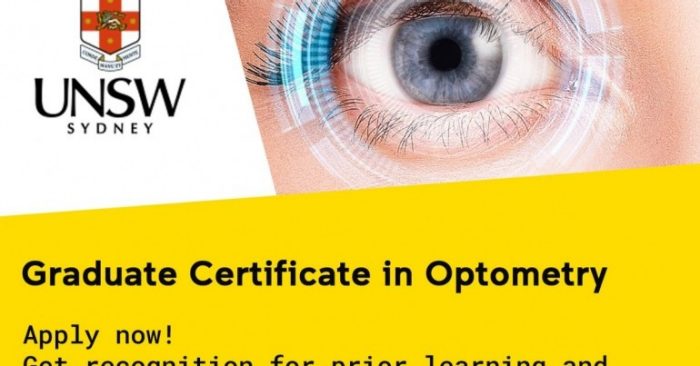 Graduate Certificate in Optometry Available for Term 2