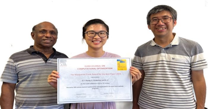 UNSW mathematicians win Marguerite Frank award for best EJCO paper 2024